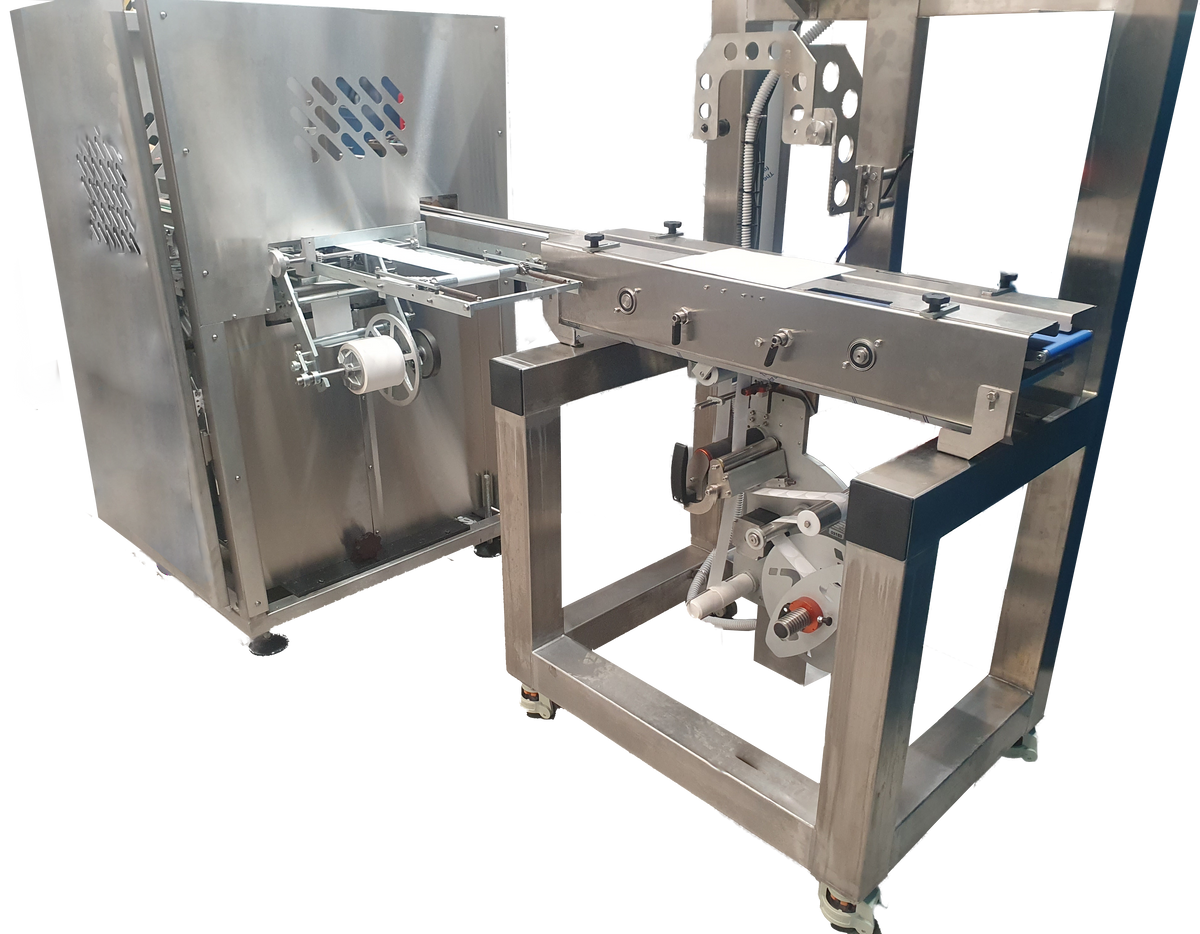 Model 50 with Label and Coding Applicator – Cpack Ltd